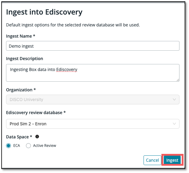 Ingesting Collection Data into Ediscovery – DISCO Hold
